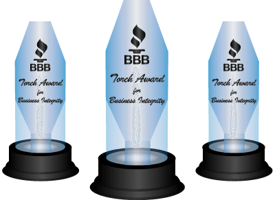 3-Time Recipient of BBB Torch Award for Business Integrity