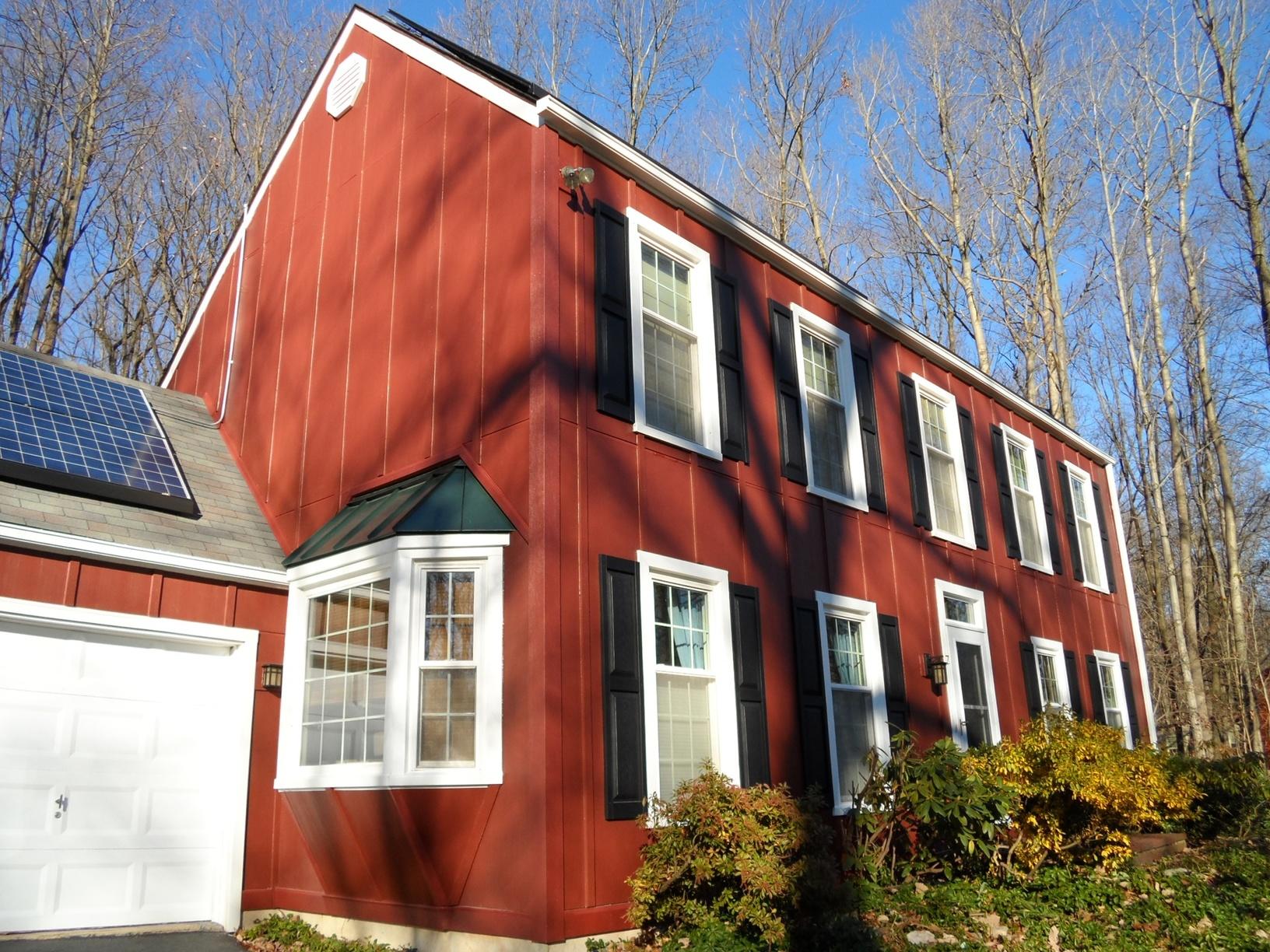 Red Board And Batten Siding