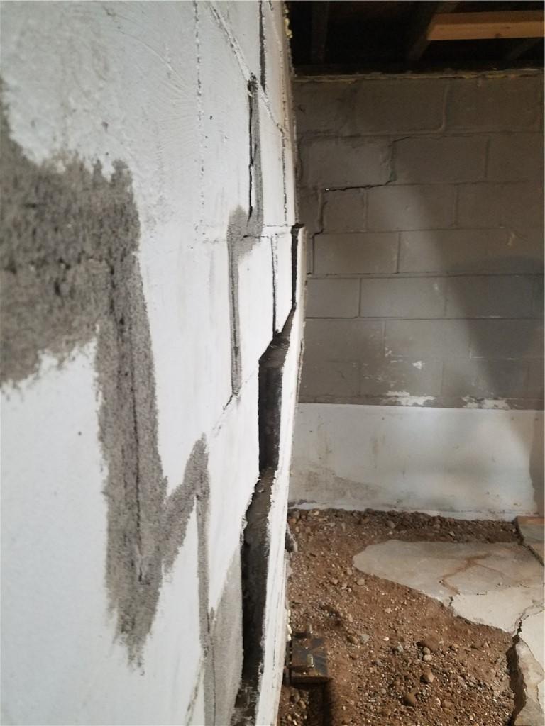 Foundation Repair - Wyoming, MI Foundation Stabilizing - Severely Bowed ...