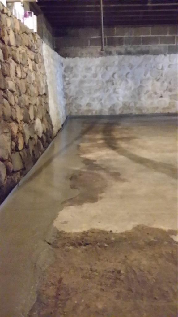 Basement Waterproofing - Water From Base Of Stone Basement Walls ...
