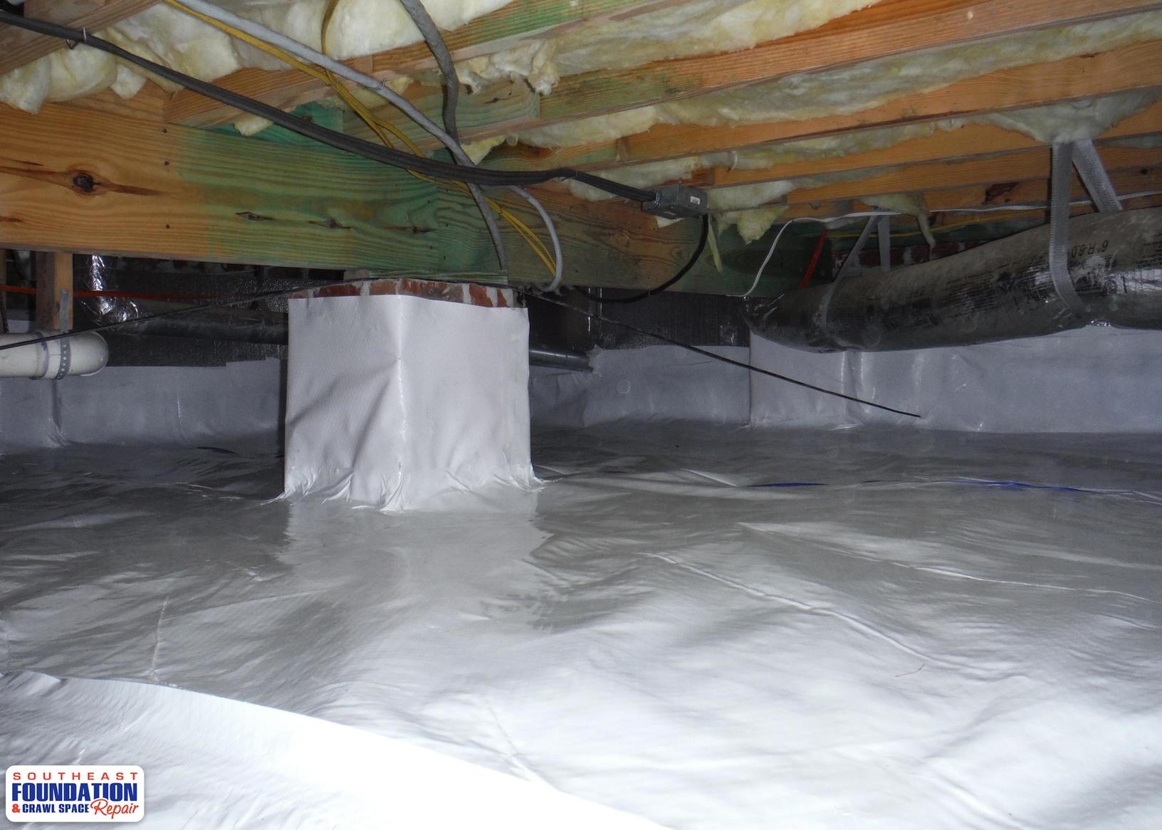Crawl Space Repair - Crawl Space Encapsulation System installed in ...