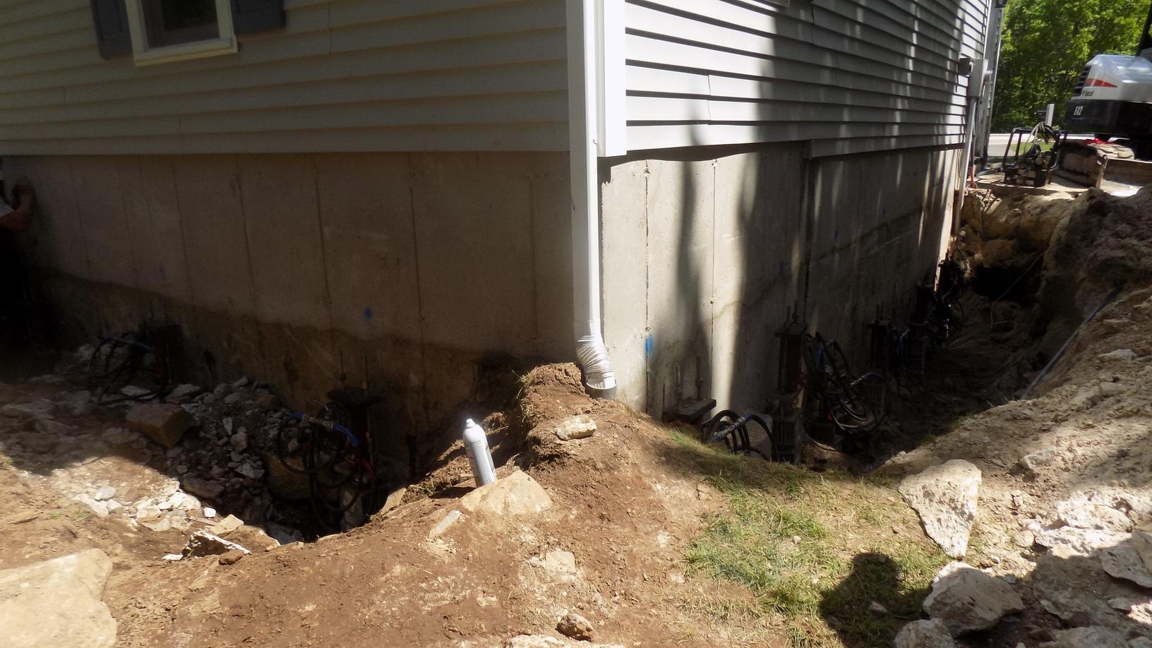 Foundation Repair - Push Piers, Londonderry, NH Home Addition - Push ...