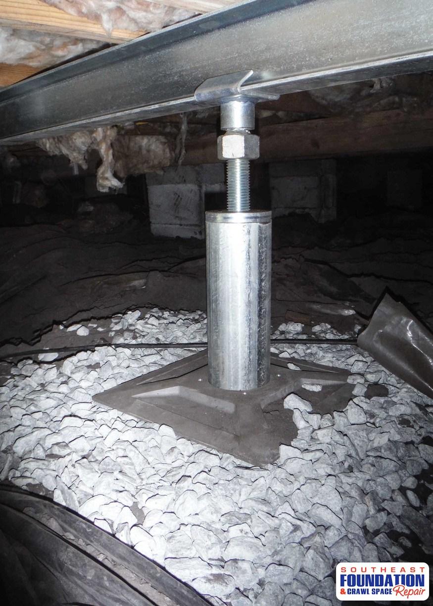 Foundation Repair - SmartJack Crawl Space Stabilizer System Installed ...