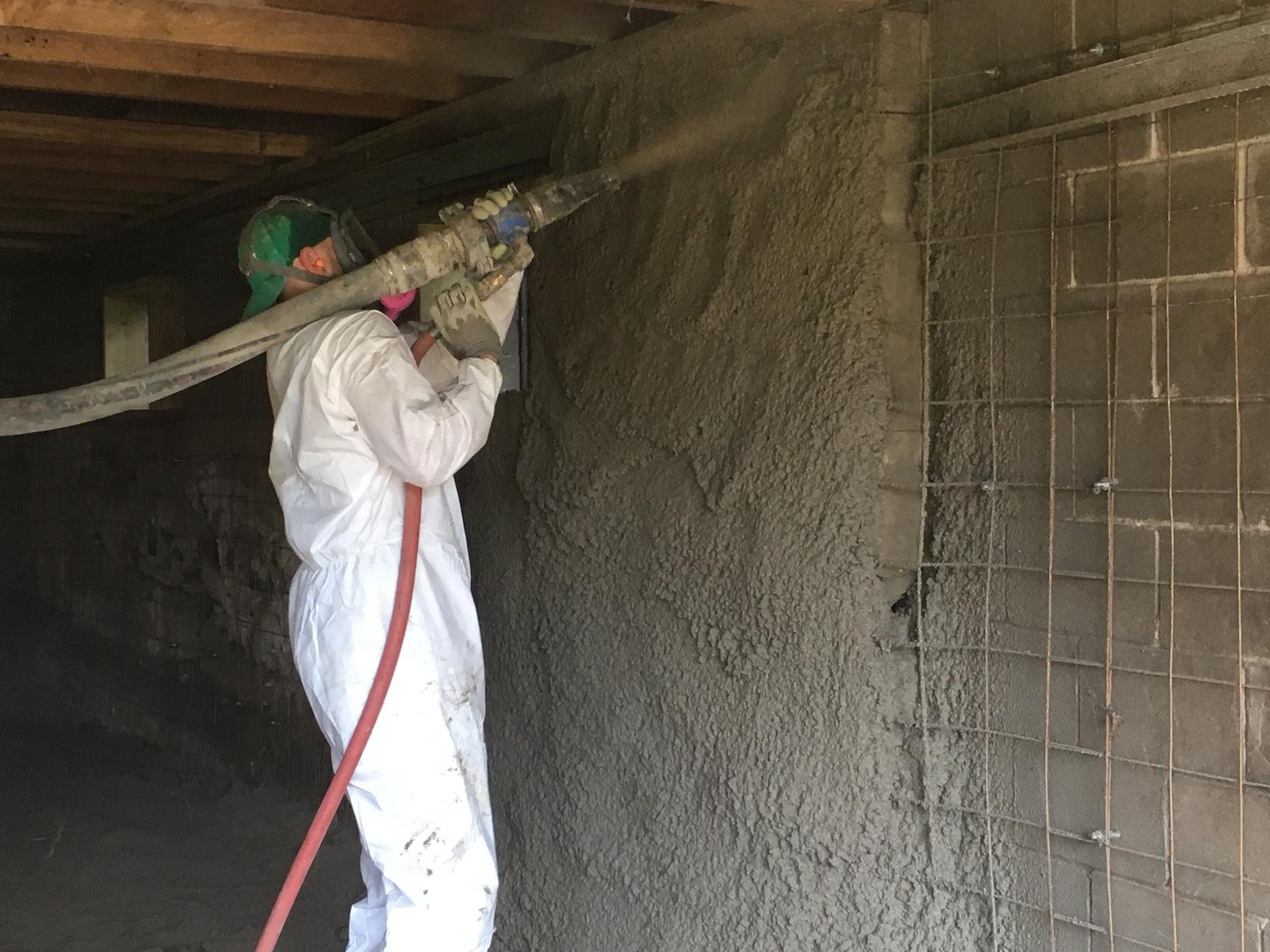 Foundation Repair - Foundation Repair In Eagle, MI - Shotcrete Applied