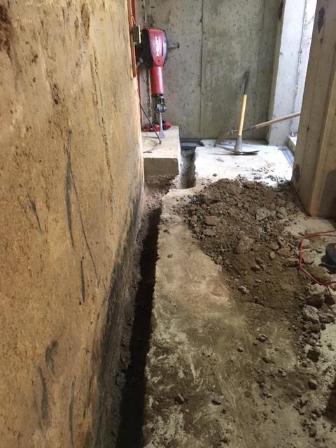 Basement Waterproofing - WaterGuard Installation - Excavation