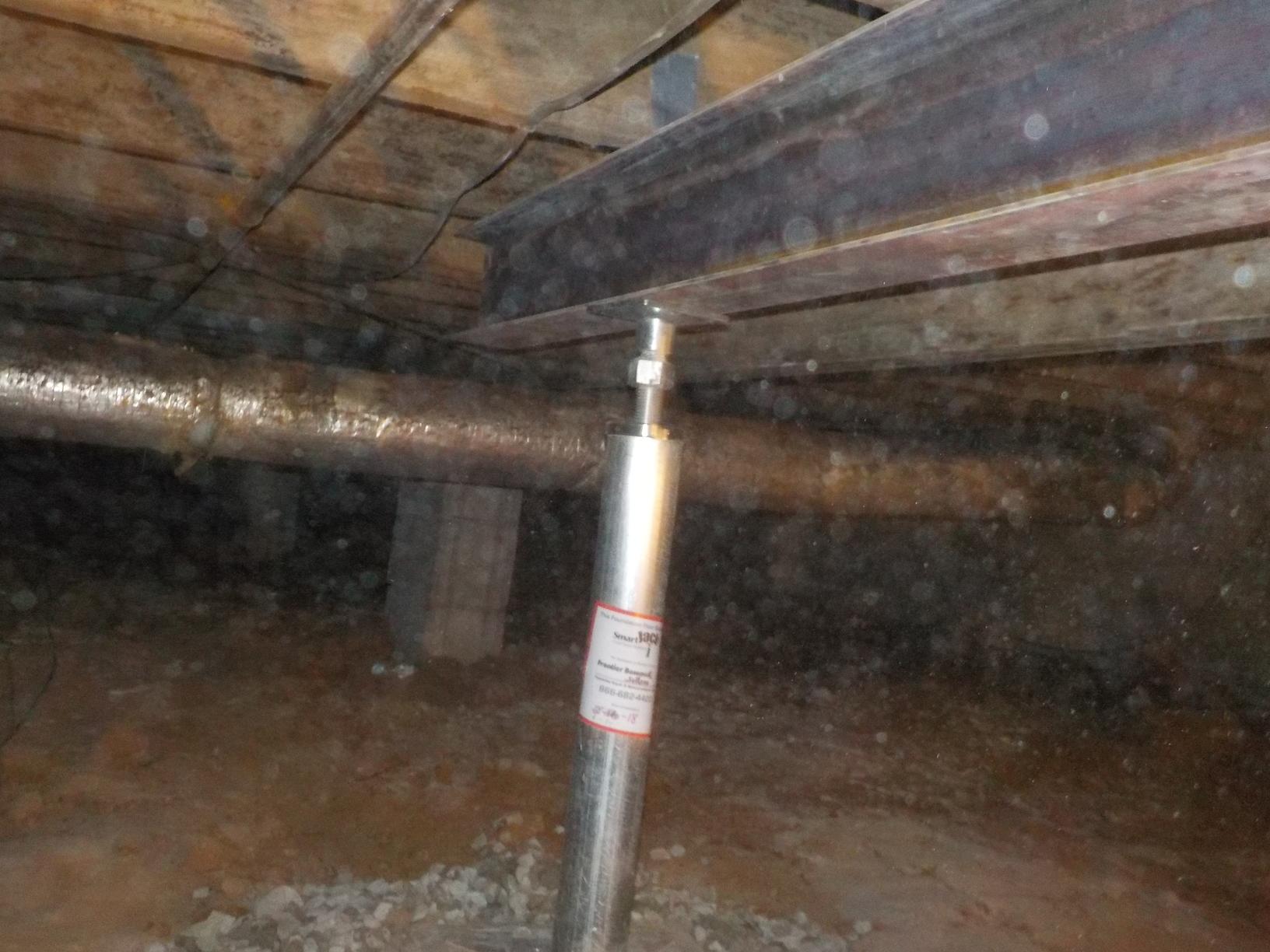 Foundation Repair - Sagging Crawl Space in Murfreesboro - Jacks Support ...