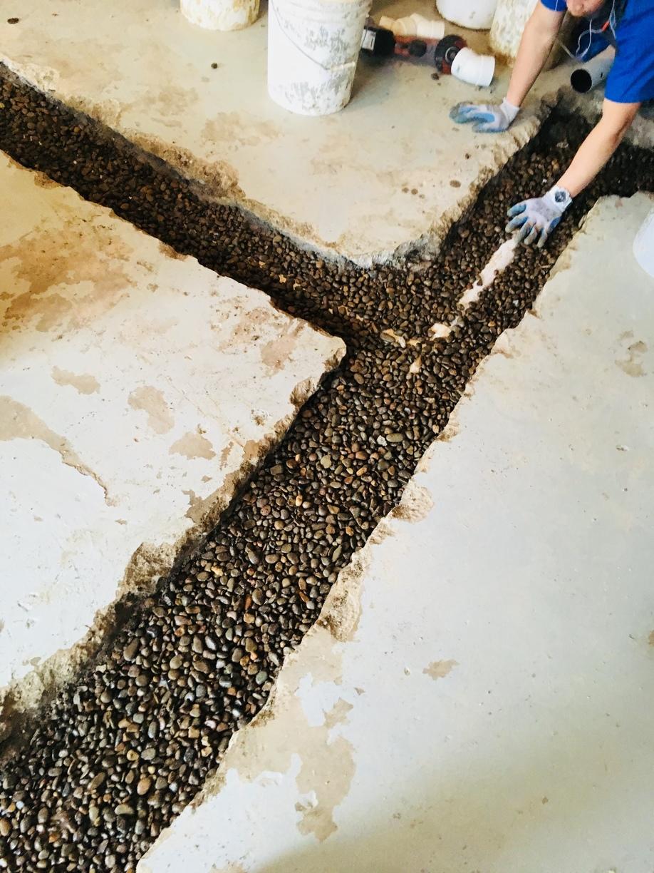 Sump Pumps - Leech Line in Dallas, OR Garage - Installing Leech Line