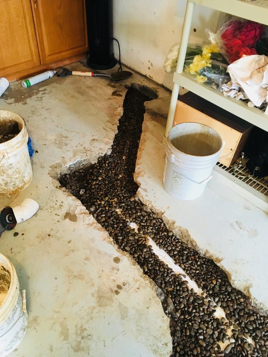 Sump Pumps - Leech Line in Dallas, OR Garage - Directing Leech Line