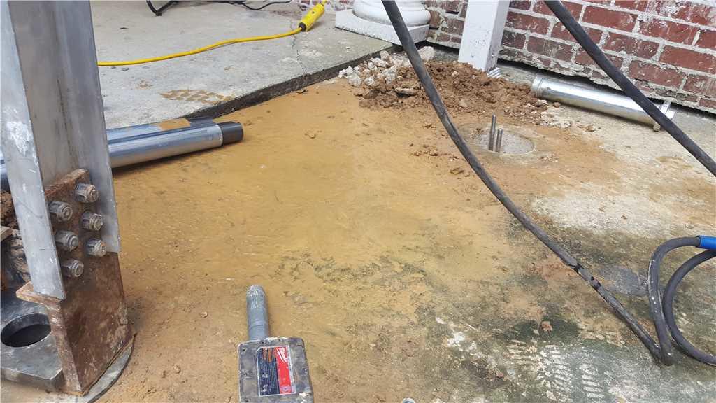 Concrete Leveling - Slab Pier and PolyLEVEL in Hernando, MS - During ...