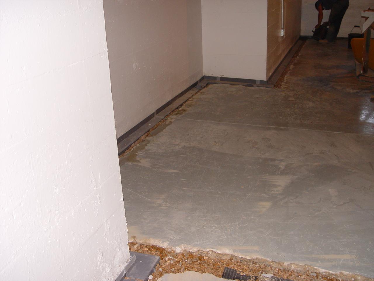 Basement Waterproofing - Basement Waterproofing - Front Wall Lateral Line