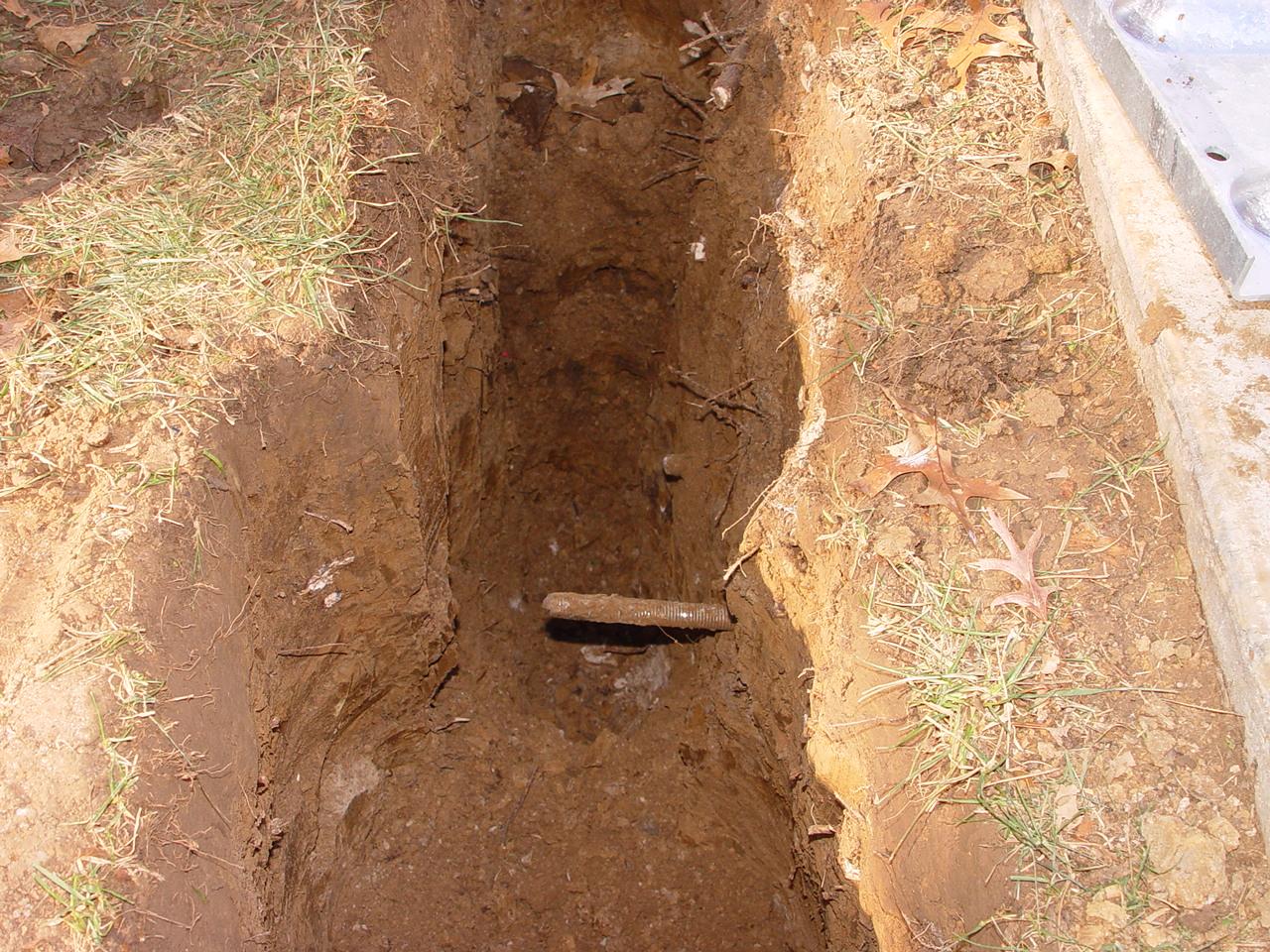 Foundation Repair - Basement Wall Anchoring - Rod Inside of the Dug ...