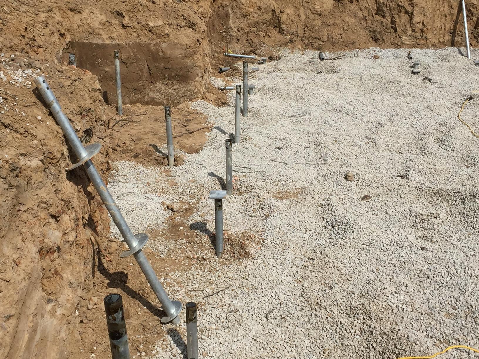 Foundation Repair - Helical Piers a New Home - Rear Wall