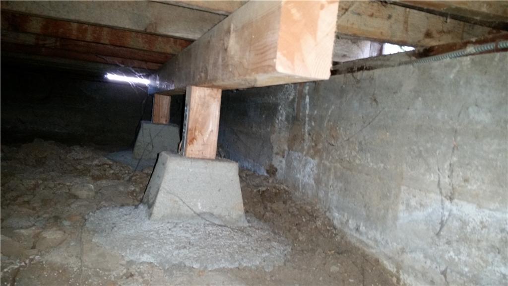 Saber Foundation Repair - Foundation Repair - Failing Support Posts in ...