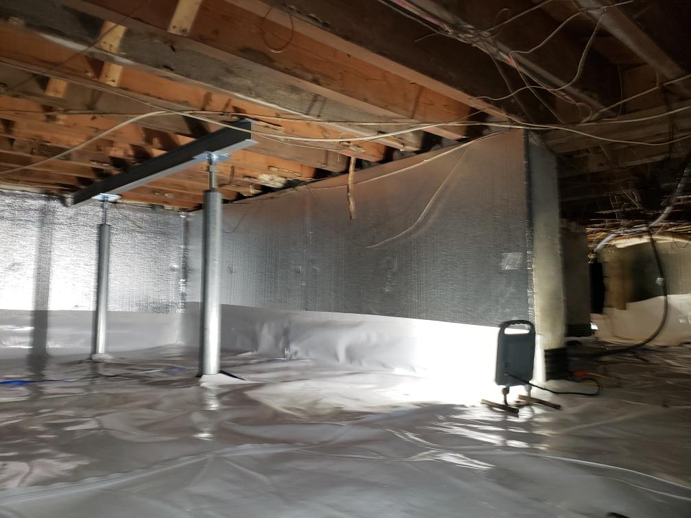 Basement Waterproofing - CleanSpace + SilverGlo + Supplemental Beams in ...