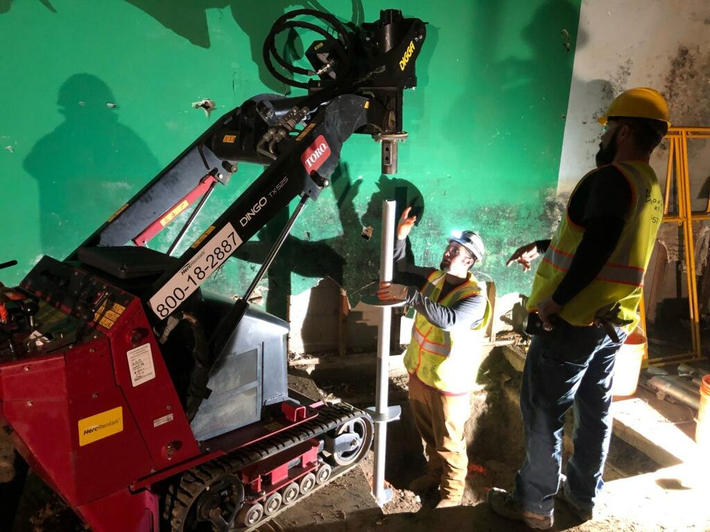 Foundation Repair - Installing Helical Piers in Stockton, CA ...