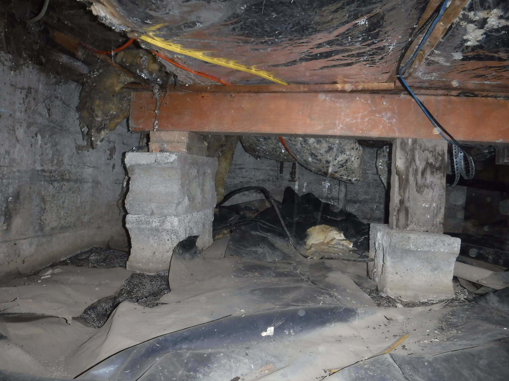 Crawl Space Repair Settling Foundation And Wet Crawl Space In crawl-space-repair-settling-foundation-and-wet-crawl-space-in
