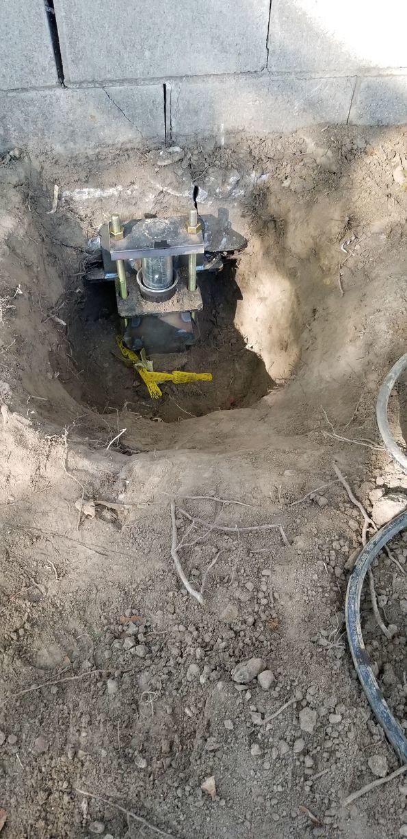 Foundation Repair - Steel Push Piers Foundation Support - Installation