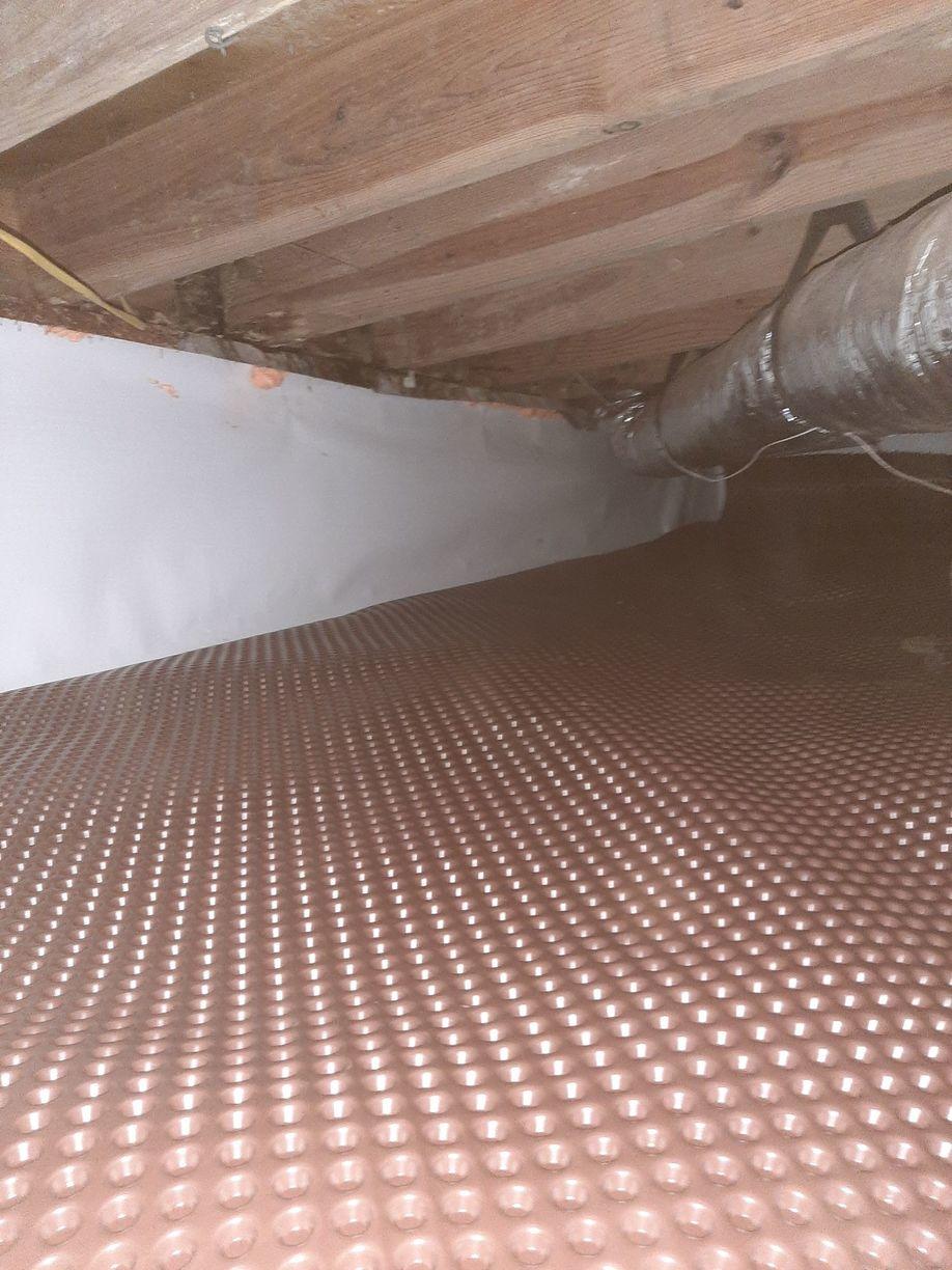 Crawl Space Repair - CleanSpace in Nashville - Drainage matting