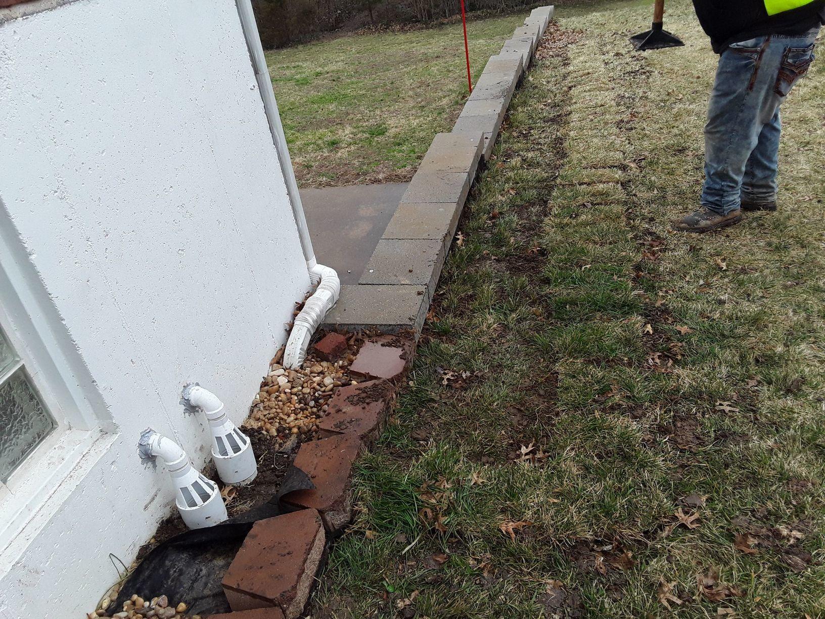Basement Waterproofing - WaterGuard Drainage Channel - Outside of the Home
