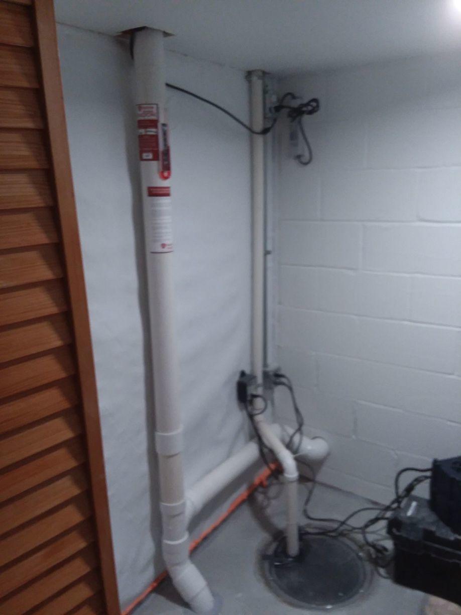 Radon Mitigation System - Lincoln, NE - Two-point suction system in ...