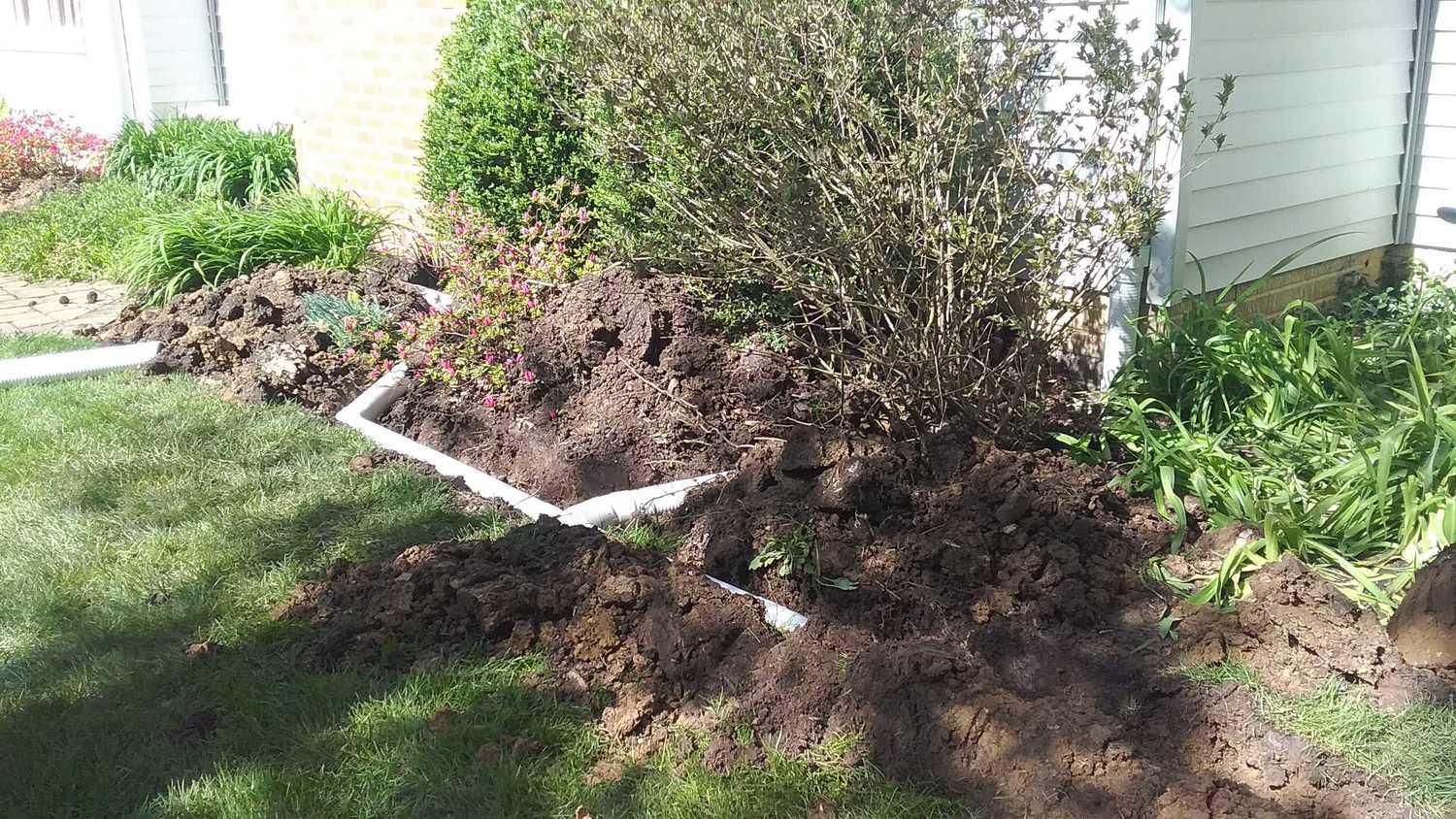 Basement Waterproofing - Downspout Extension in Johnstown, OH - Buried ...