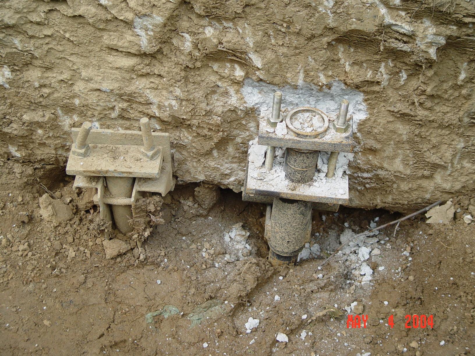 Foundation Repair - Push Pier Installation - Setting up Piers