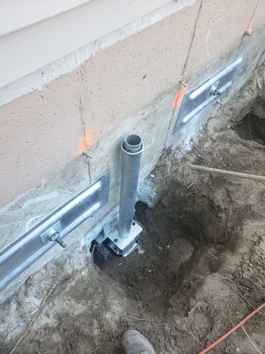 Foundation Repair - Settling Garage Foundation, Merrimack, NH - Push ...