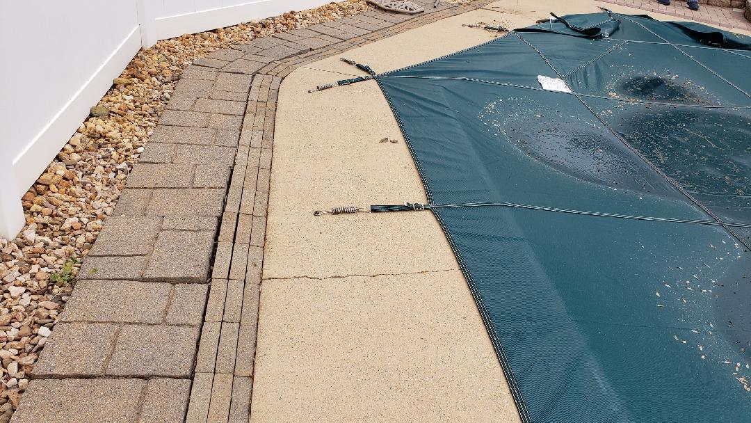 Concrete Leveling - Waynesboro, VA Pool Deck Leveling - Before