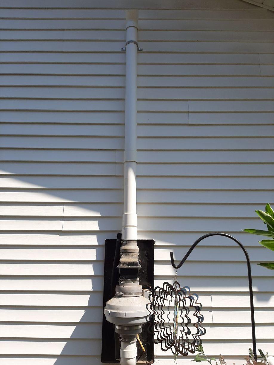 Radon Defense Midwest - Exterior Radon Mitigation Exhaust Fan in Remsen, IA