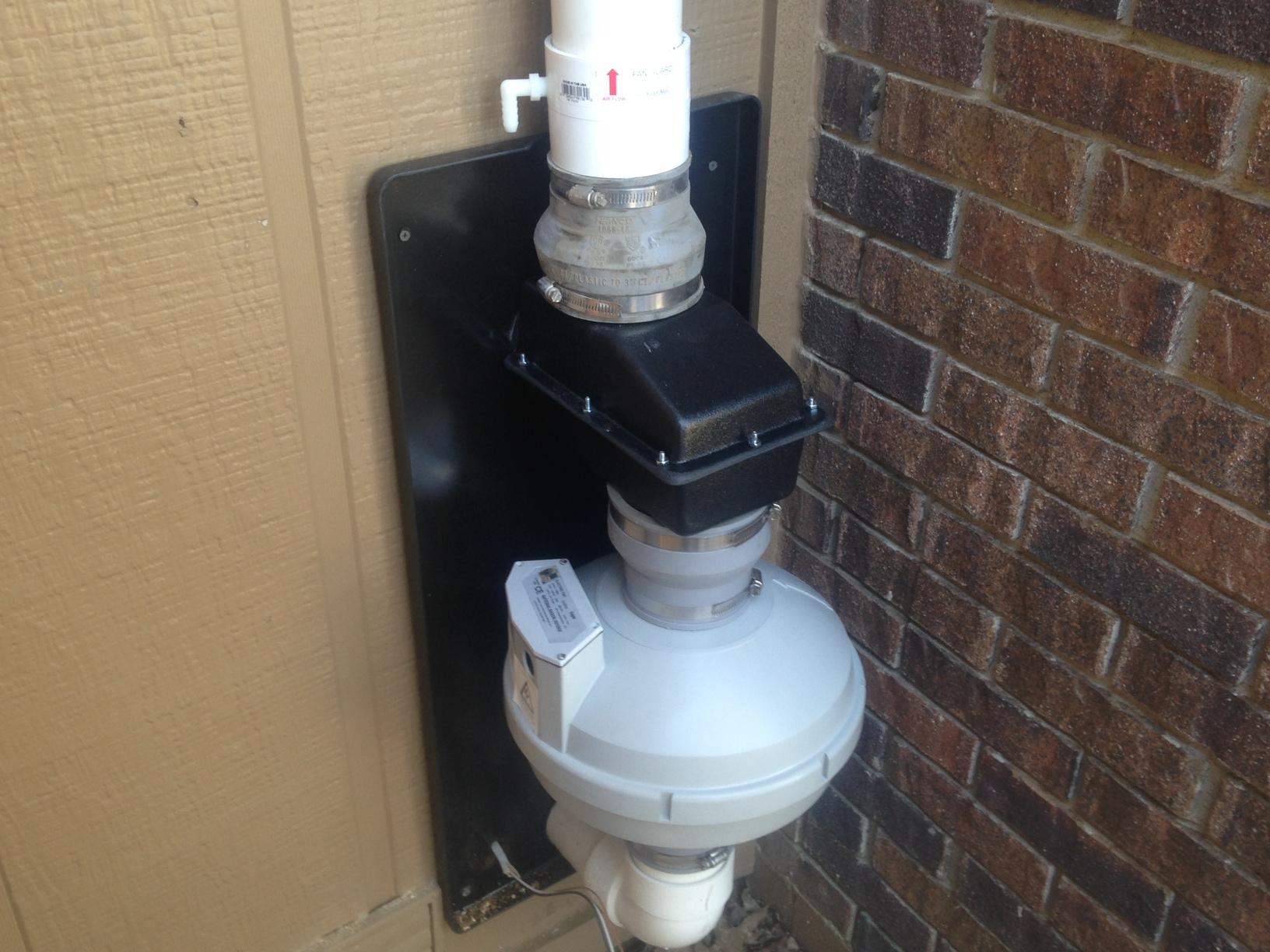 Radon Defense Midwest - Radon Mitigation System - Exterior Aesthetic ...