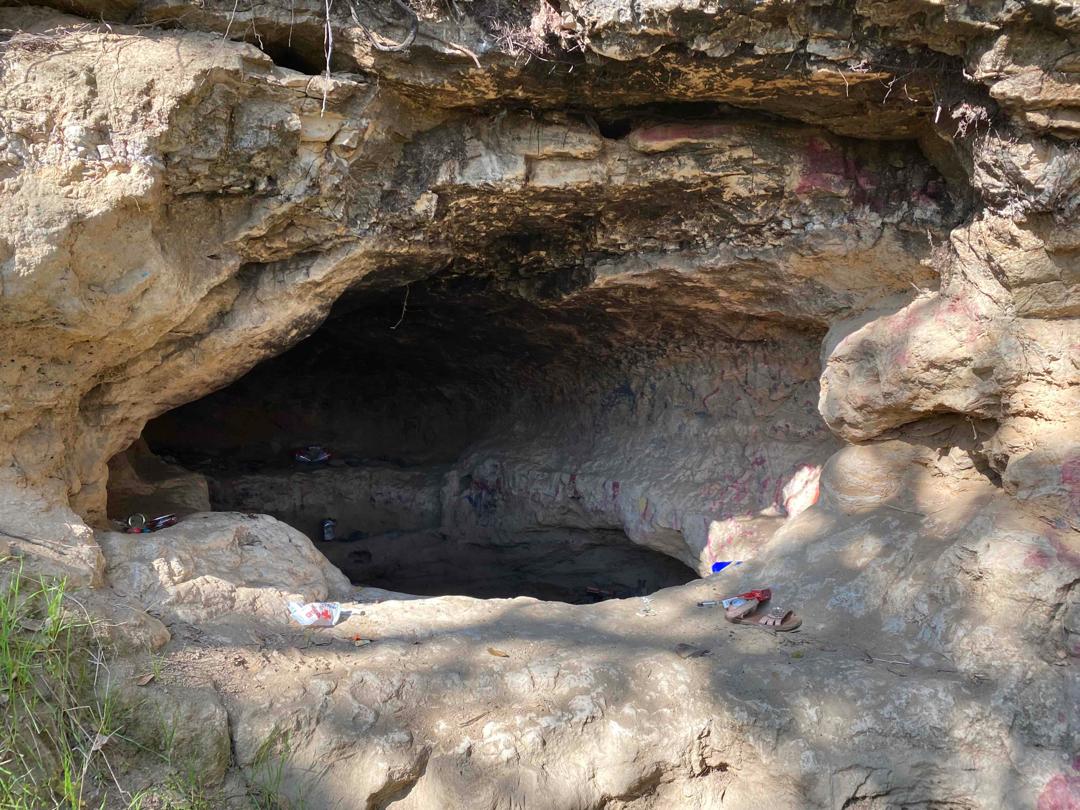 Concrete Repair - Cave Filled with PolyLevel Solution - Empty Cave