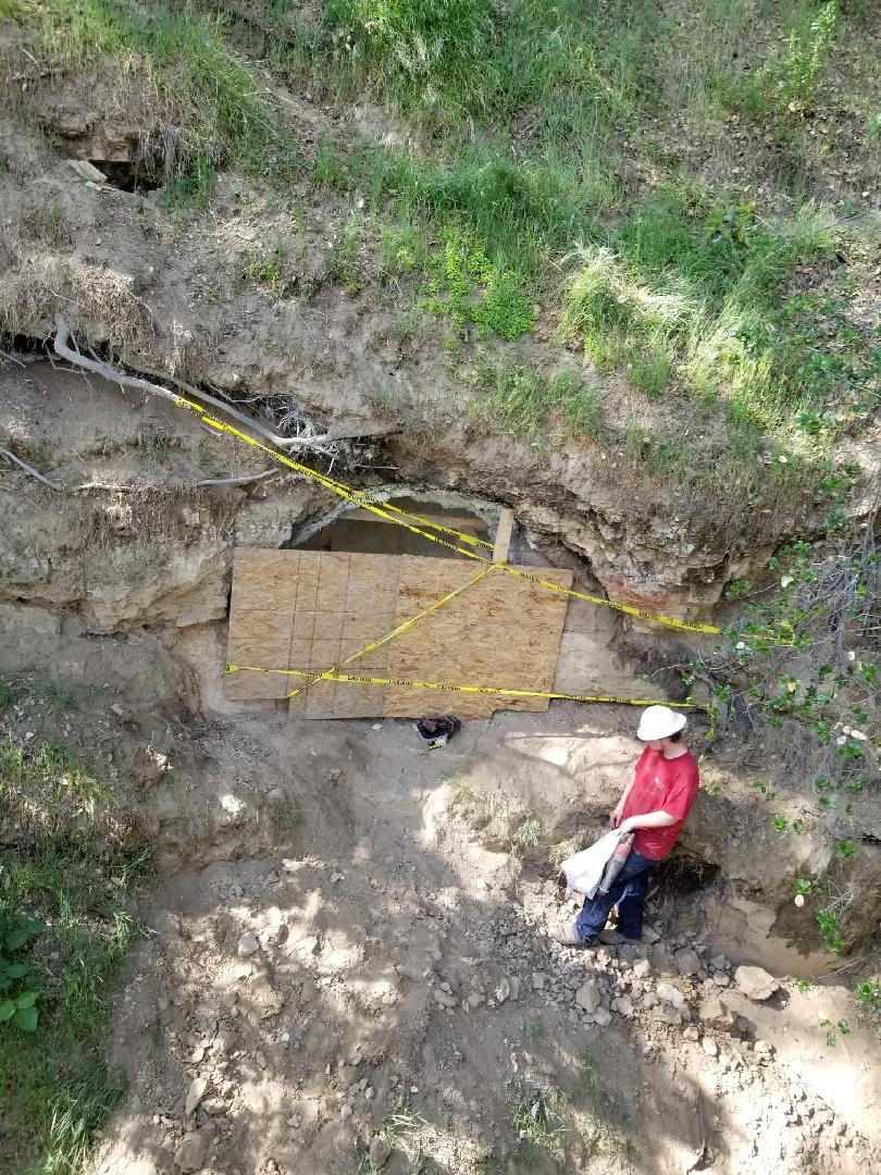 Concrete Repair - Cave Filled with PolyLevel Solution - Covering Cave