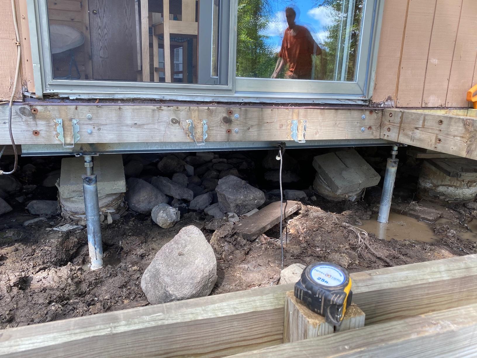 Foundation Repair - Sagging Cabin Foundation Repaired With Supportworks ...