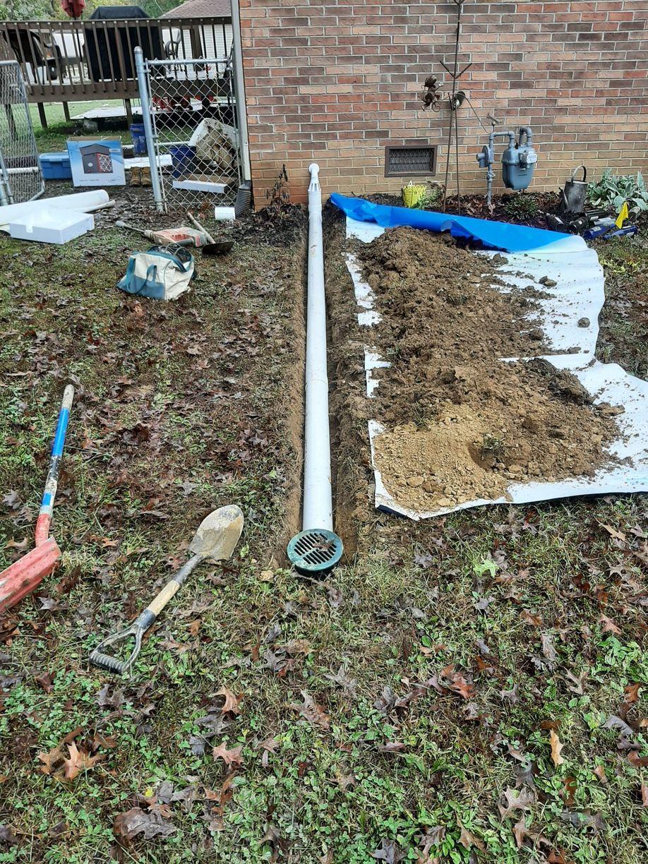Crawl Space Repair - CleanSpace in Paducah, KY. - Drain Line.