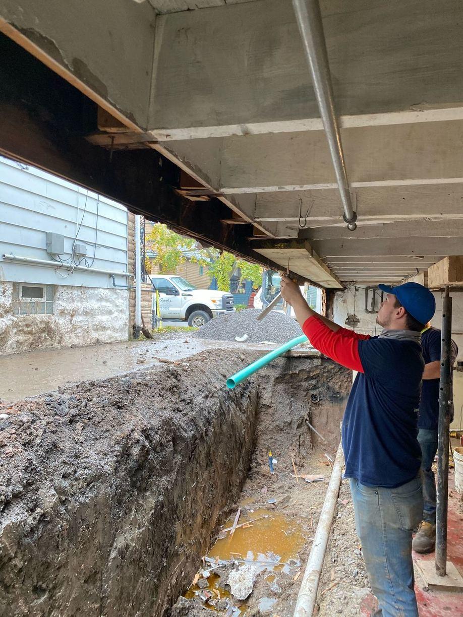 Foundation Repair - Full Wall Replacement in Buffalo, NY - New Sill Plate