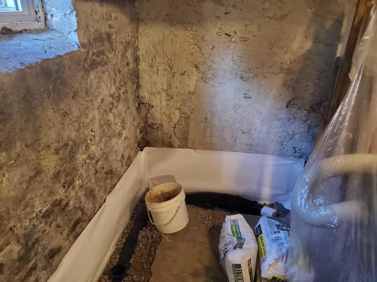Basement Waterproofing - Waterproofing Old stone foundation in ...