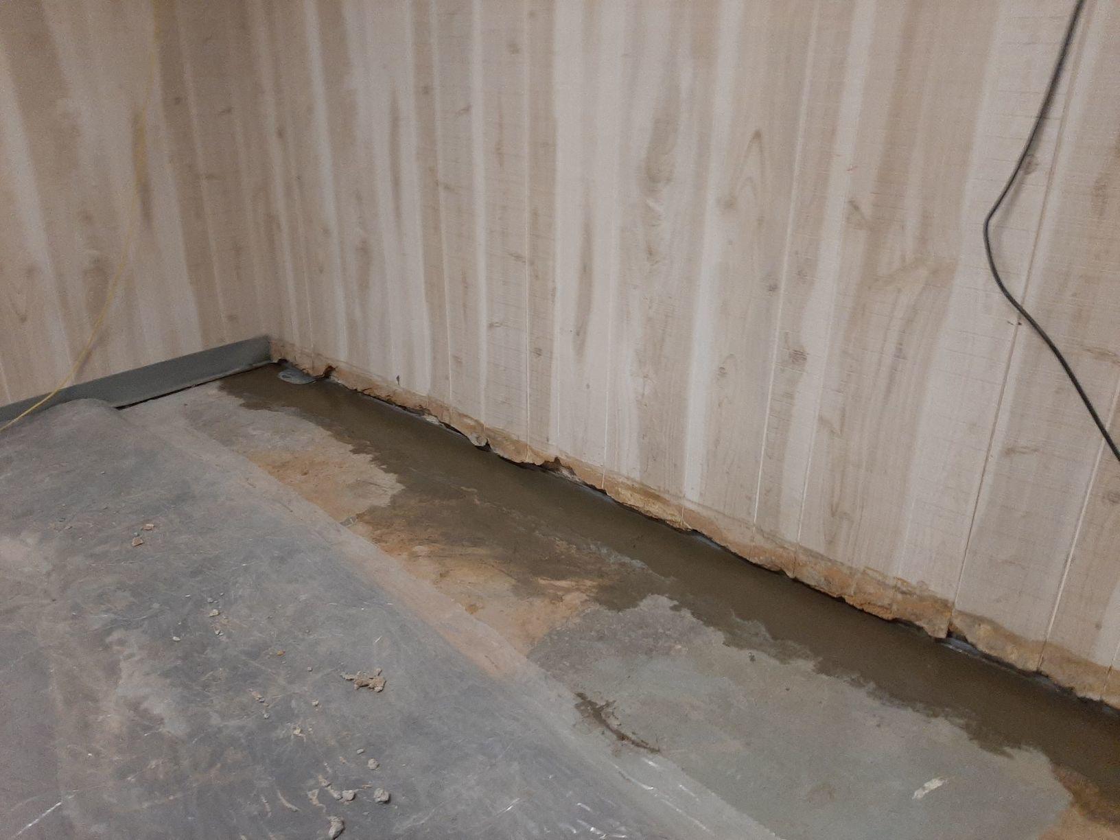 Basement Waterproofing - Water Guard in Oak Grove, KY. - Installing the ...