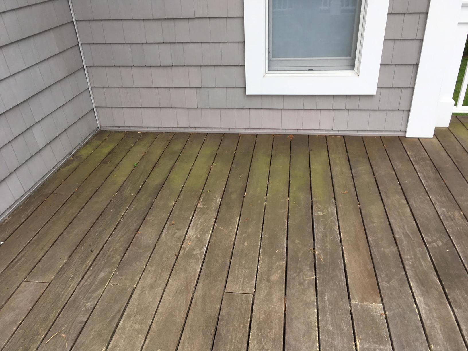 Deck Staining - Fantastic Deck Job in Madison, CT - Algae Buildup