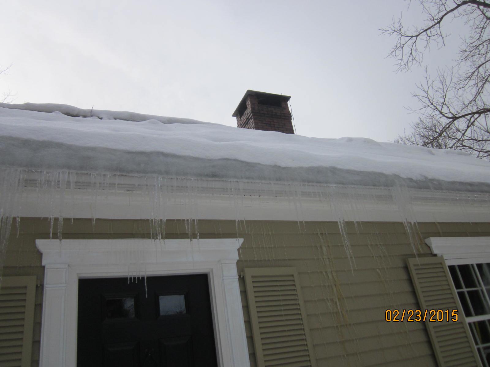 Ice Damming - Extensive Ice Dam Damage in Glastonbury, CT - Snow ...