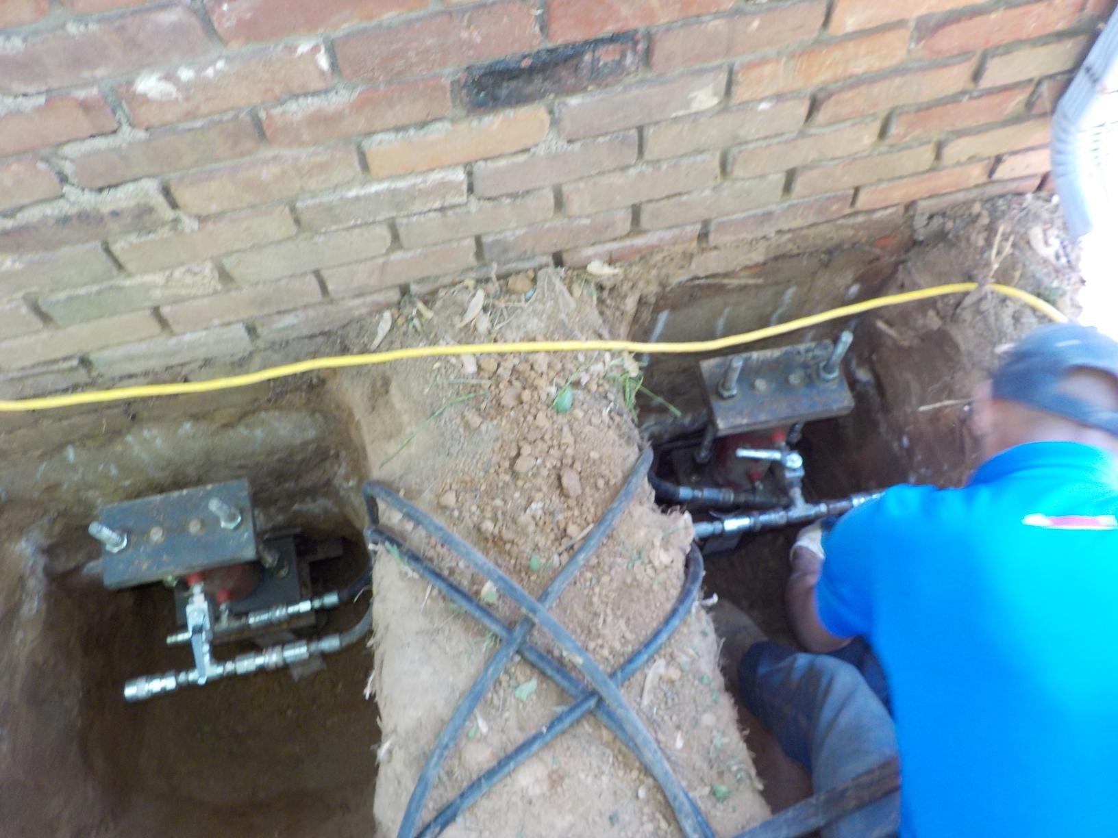 Foundation Repair - Push Piers in Hopkinsville, KY - Push Pier Installation