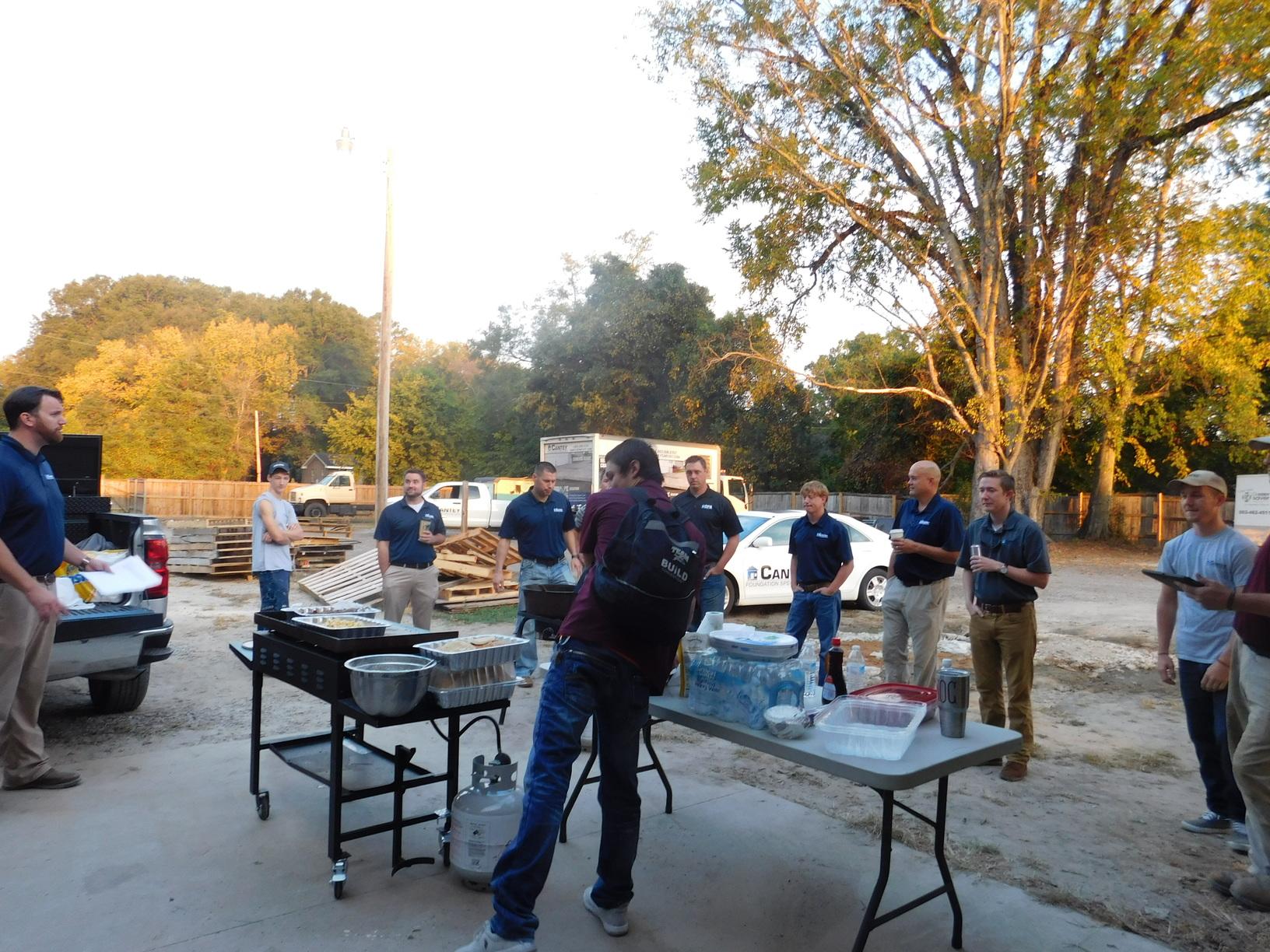 Breakfast Team Meeting on Monday, 9/21/15 - Breakfast is served