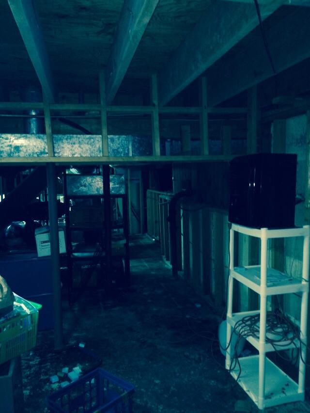 Semi Finished Basement in Melville, NY - Dark Dingy Basement