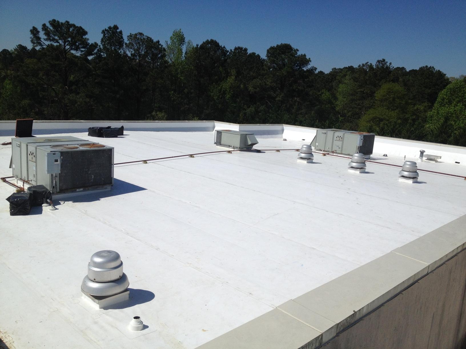 Commercial Roofing - St. Andrews UMC Full TPO Roof Replacement - Completed TPO System
