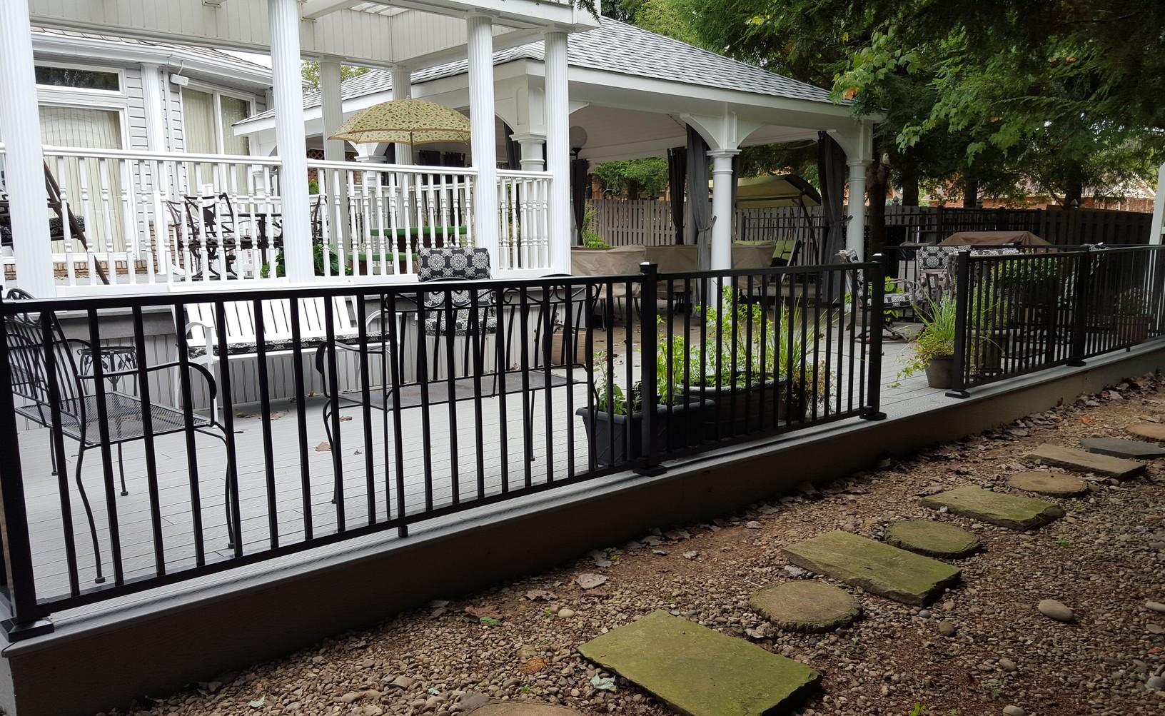 Handrails - Black Aluminum Railing Installation in Follansbee, WV ...