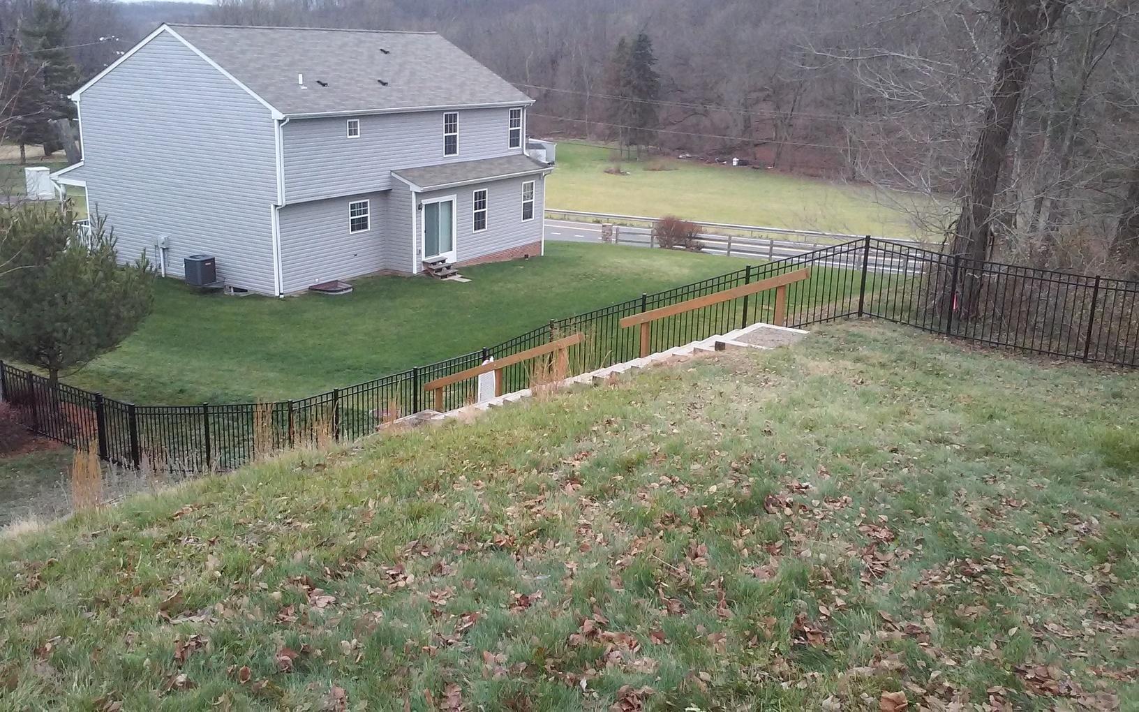 Residential Fencing - 5' Black Aluminum 3 Channel Fence Installation in ...