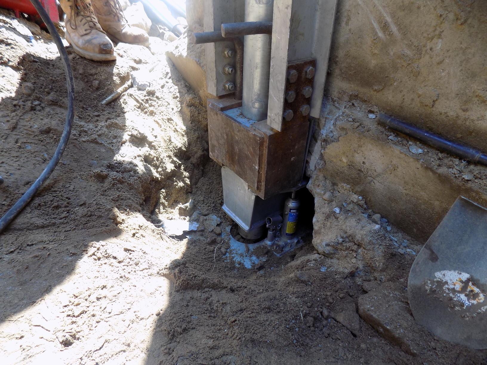 Foundation Repair - Push Piers Installed in Bedford, NH - Push Pier bracket