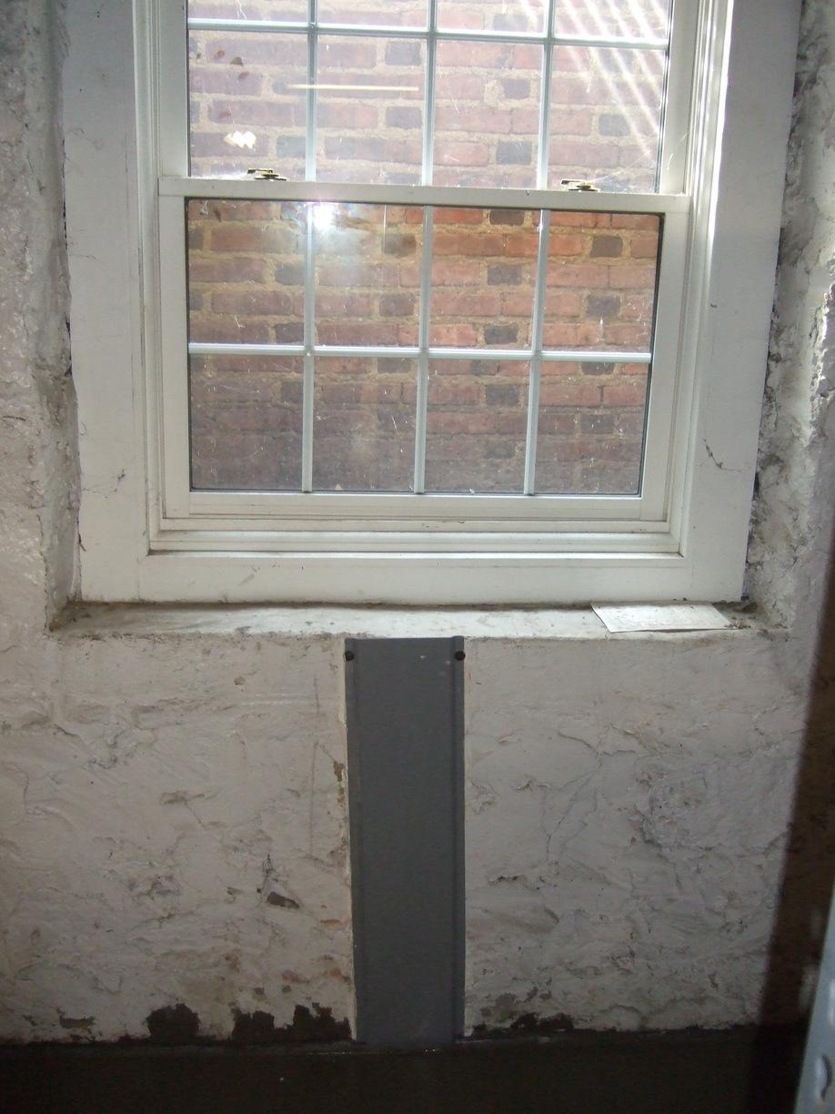 Basement Waterproofing - Swedesboro Borough Hall - Window Drain